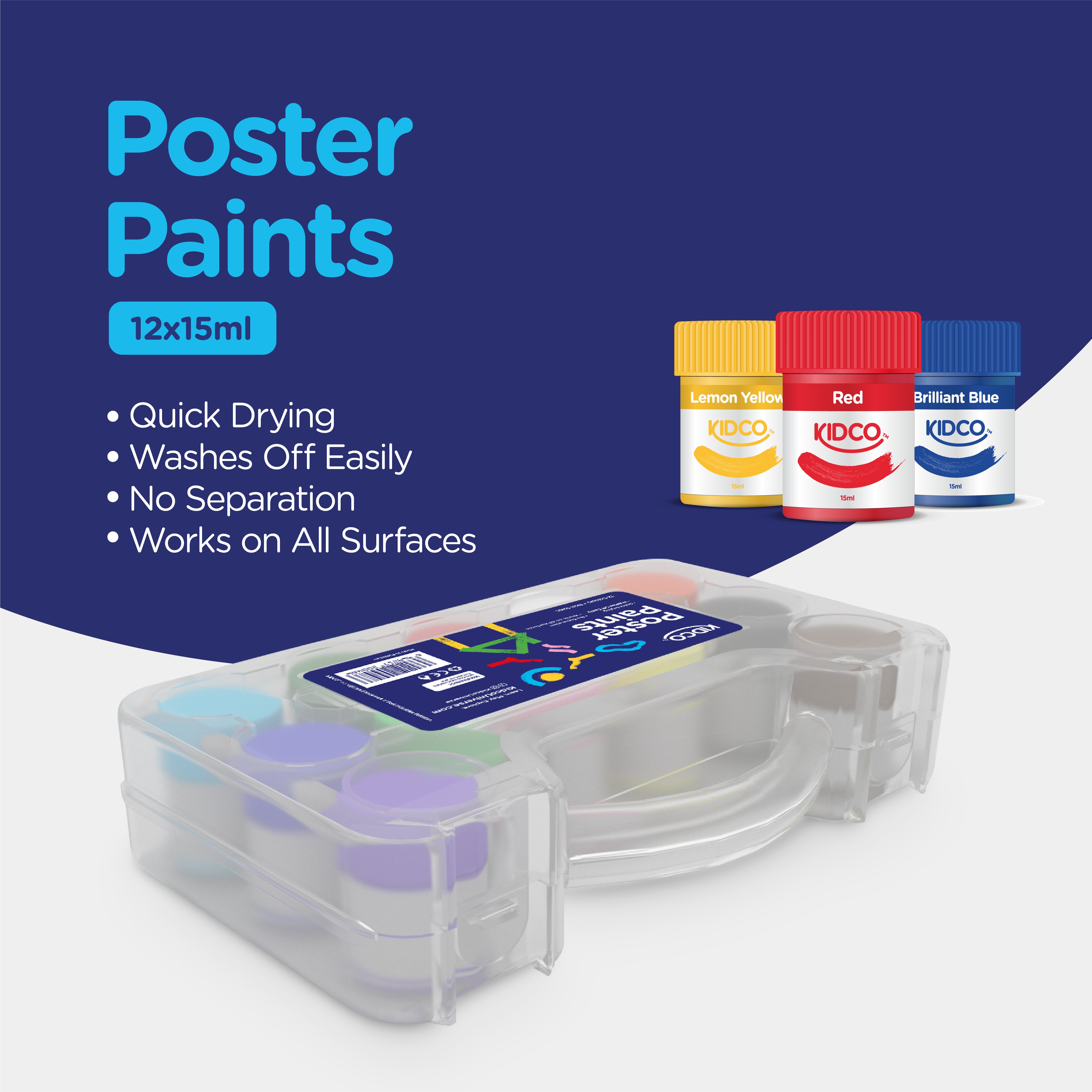 Poster Paints - Briefcase | Small 12x15ml – Kidco