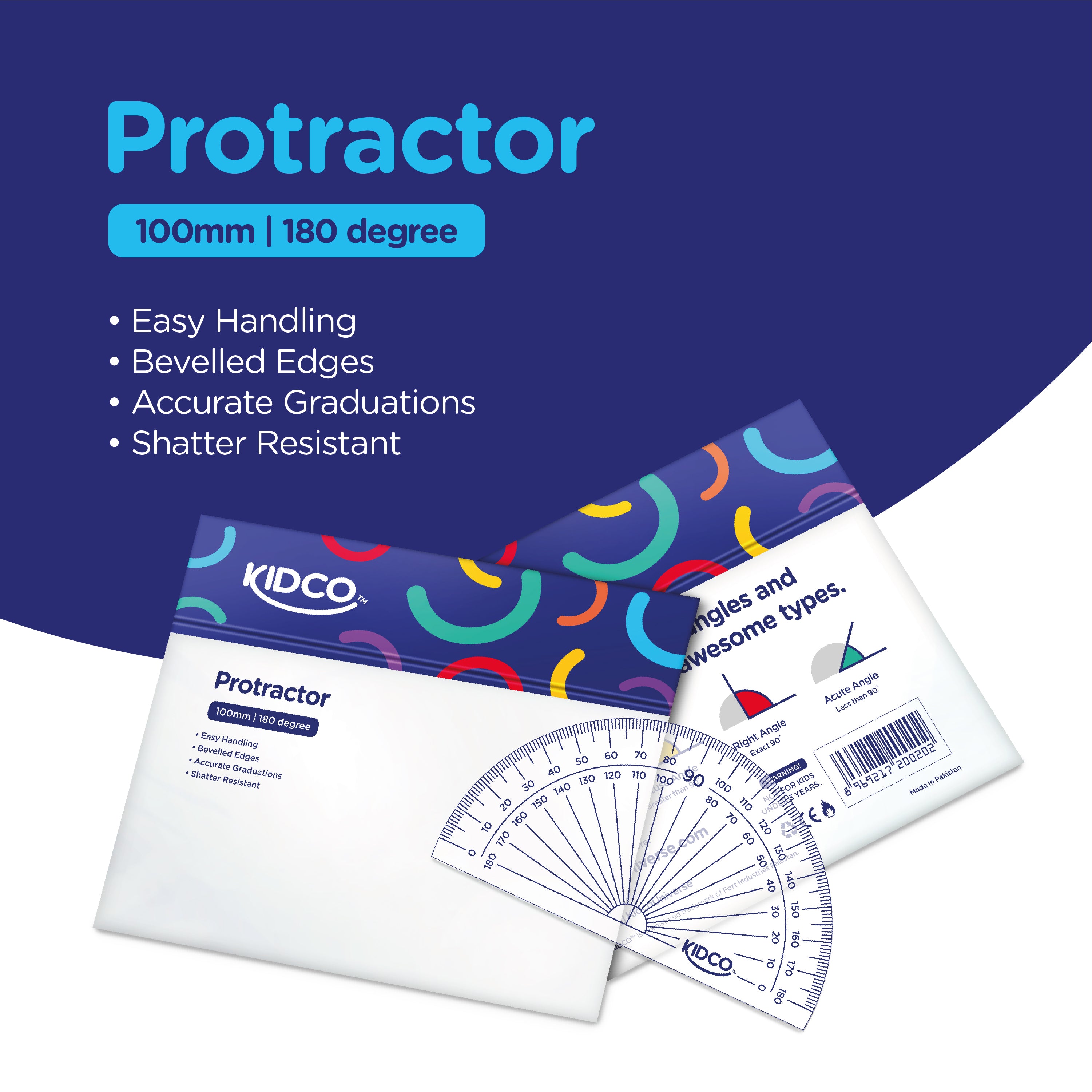 Protractor - 100mm | 180 degree – Kidco