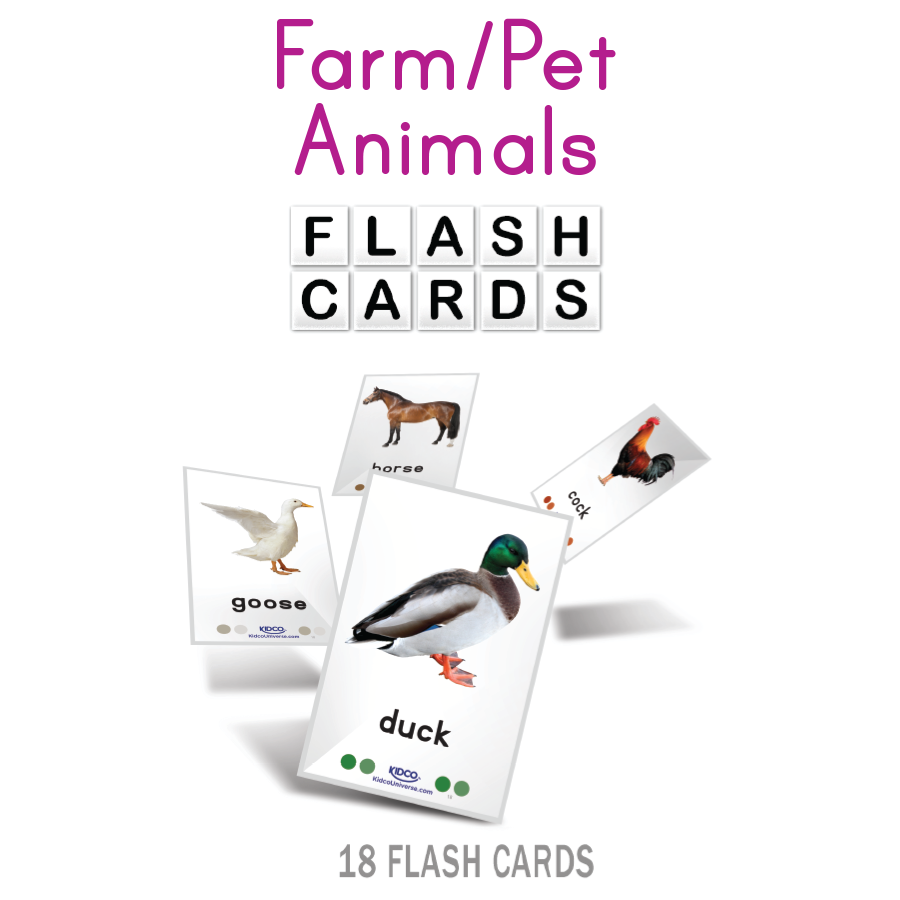 Farm/Pet Animals Flash Cards – Kidco